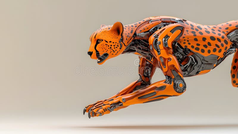 Futuristic Robotic Cheetah in Full Speed, Blending Nature with Advanced ...