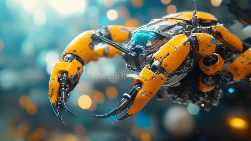 Futuristic Robotic Crab Design, Advanced Technology, Intricate ...