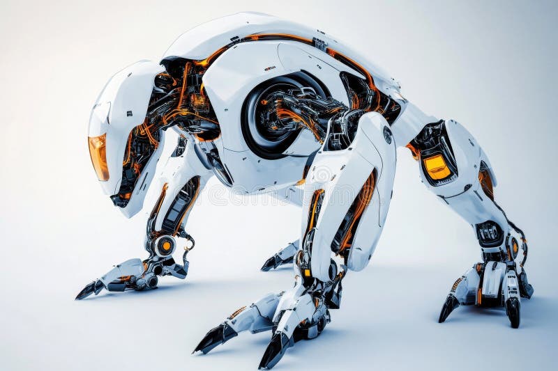 Futuristic Robotic Creature Designed with Intricate Mechanical Details ...