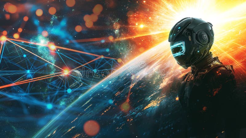 Futuristic Robotic Explorer on a Distant Planet Stock Photo - Image of ...