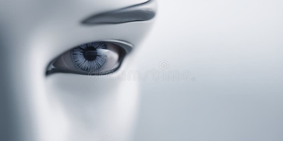 Close-up of a Futuristic Robotic Eye with Intricate Details, Showcasing ...