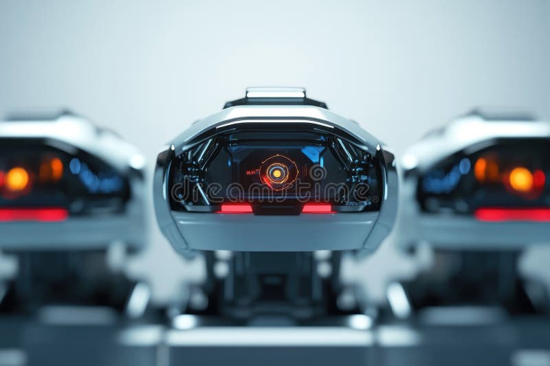 Futuristic Robotic Eyes Observing Technological Advancements in a Sleek ...