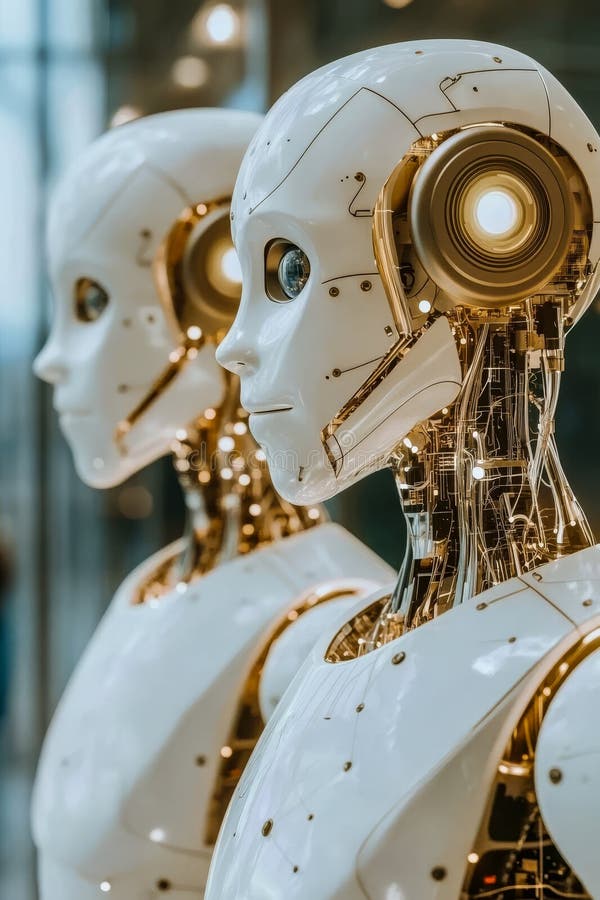 Futuristic Robotic Figures Display Advanced Technology in a Modern ...