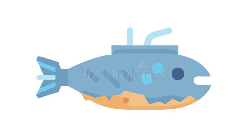 Futuristic Robotic Fish AI Marine Life Icon, Underwater Tech, Vector ...