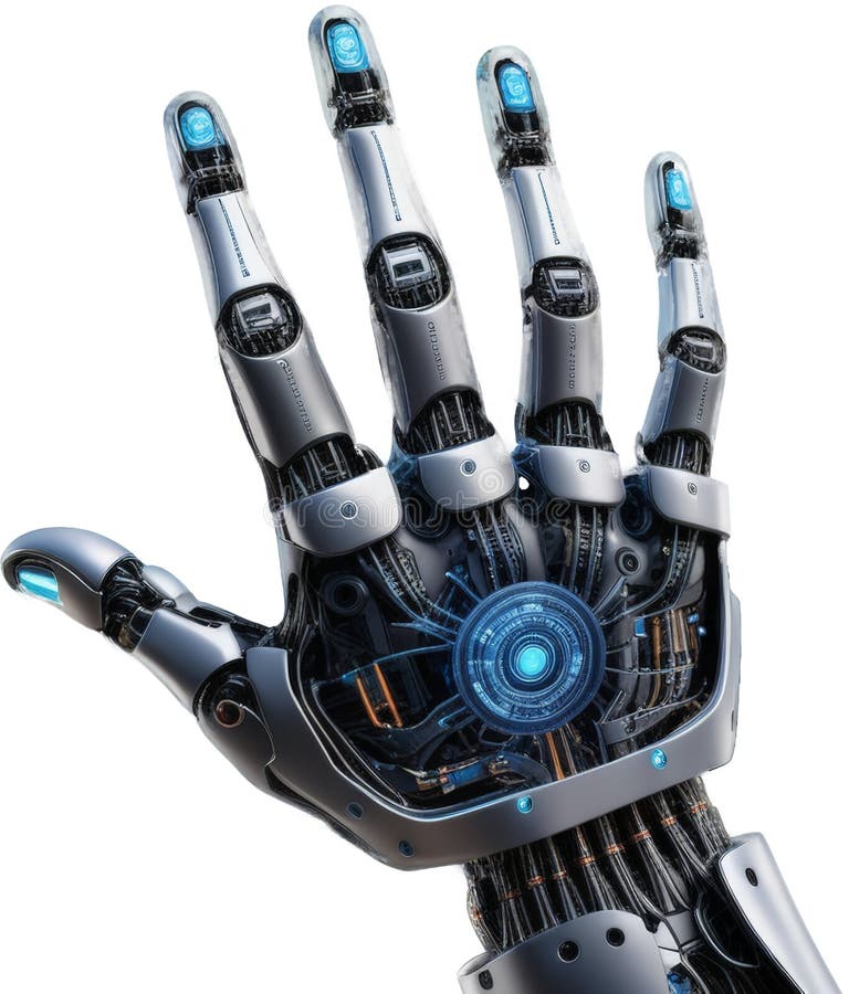 Futuristic Robotic Hand Design with Advanced Technology and LED ...