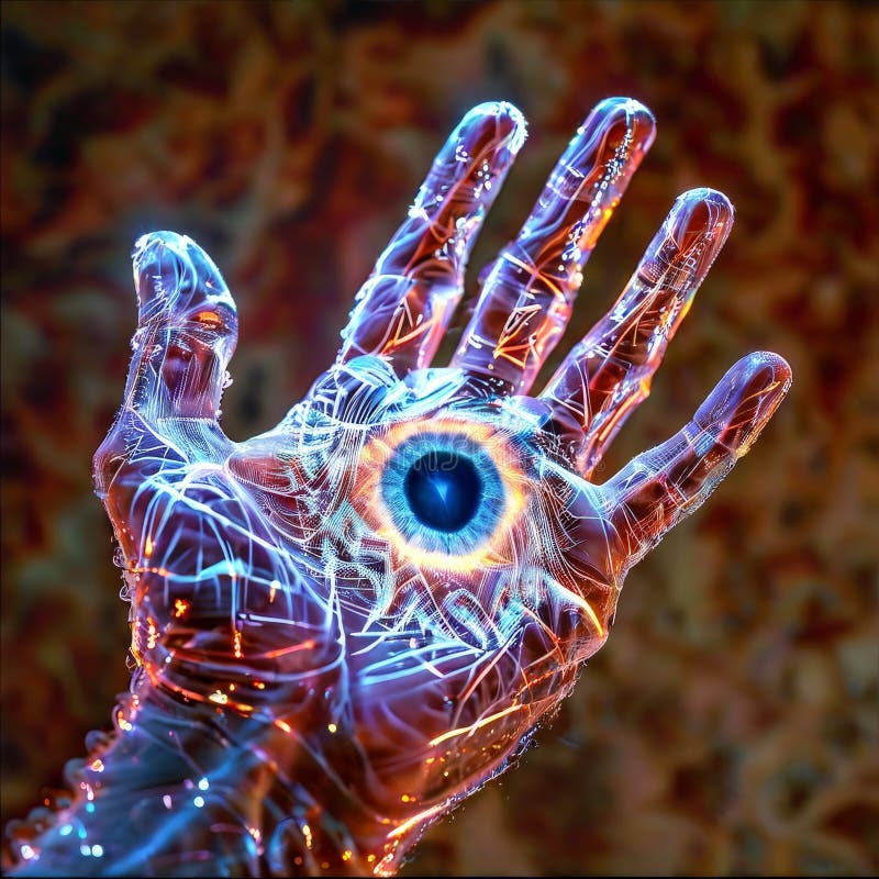 Futuristic Robotic Hand with Embedded Eye Stock Image - Image of hand ...