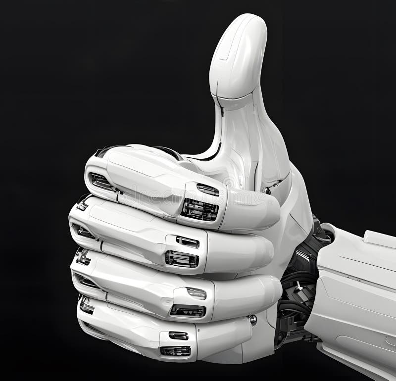 Futuristic Robotic Hand Giving a Thumbs Up Stock Illustration ...
