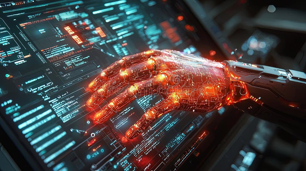 Futuristic Robotic Hand Interfacing with High-tech Digital Interface ...