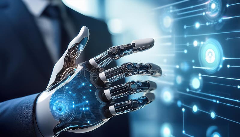 Futuristic Robotic Hand Showcasing Precision Engineering and Human ...