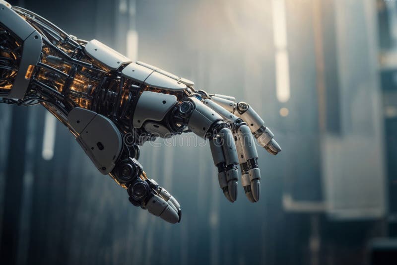 Futuristic Robotic Hand. Technology Stock Illustration - Illustration ...