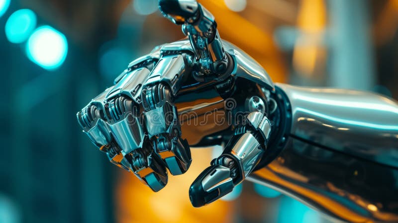 Futuristic Robotic Hand - Technology and Innovation Concept Stock Photo ...