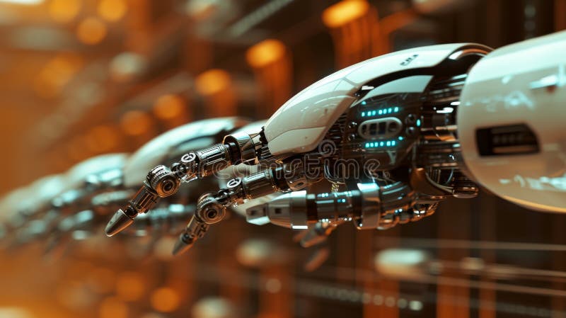 Futuristic Robotic Hands in High-tech Environment Stock Photo - Image ...