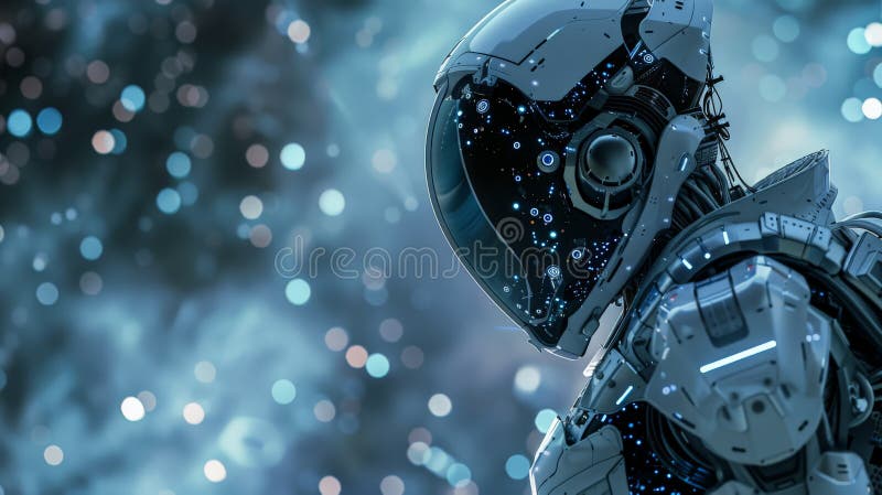 Futuristic Robotic Helmet in a Space Environment, with a Focus on ...