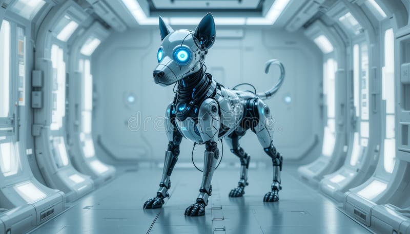 Futuristic Robotic Horse in a High-tech Sci-fi Setting Stock ...