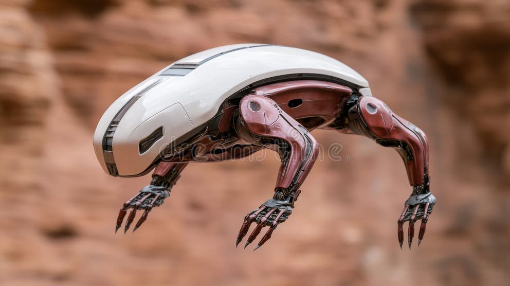 Futuristic Robotic Insect with Claws Stock Illustration - Illustration ...