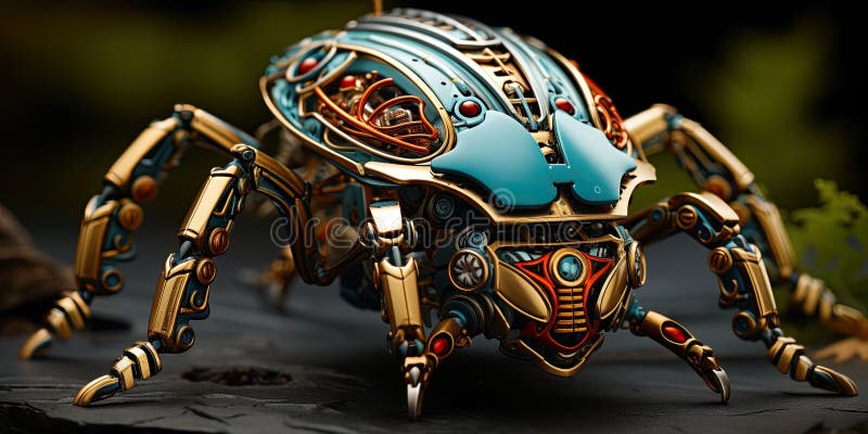 Futuristic and Robotic Insect. Stock Illustration - Illustration of ...