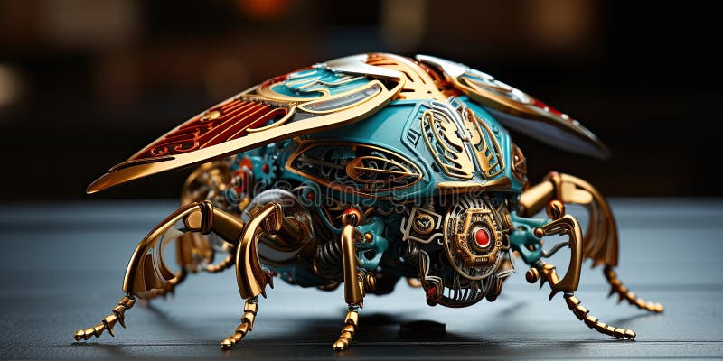 Futuristic and Robotic Insect. Stock Illustration - Illustration of ...