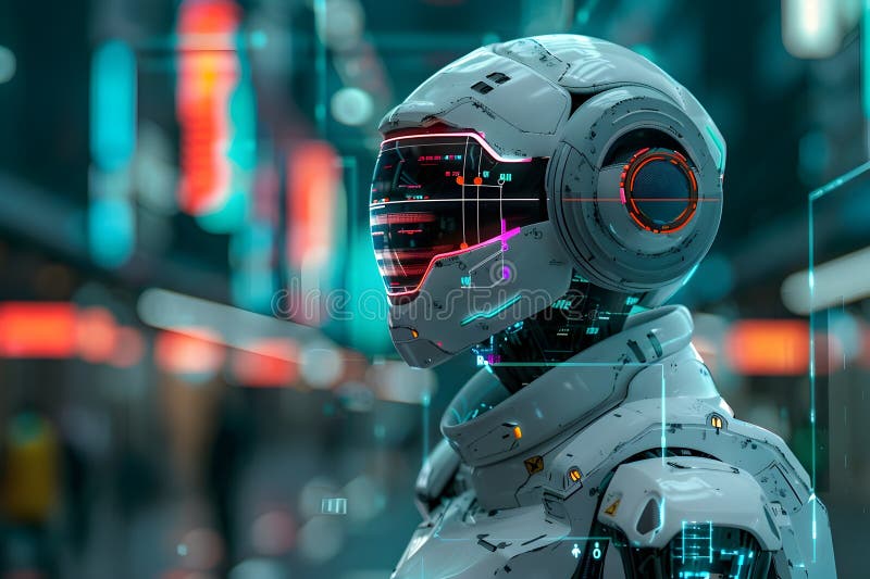 Futuristic Robotic Interface Showcasing Innovative Automation ...