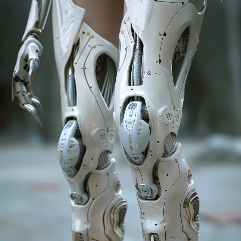 Futuristic Robotic Legs Close-Up Stock Photo - Image of humanoid ...