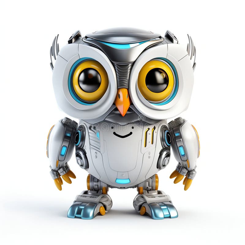 Futuristic Robotic Owl with Inquisitive Gaze. Generative Ai Stock ...