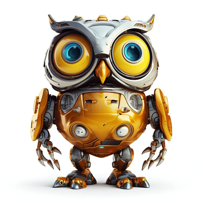 Futuristic Robotic Owl with Inquisitive Gaze. Generative Ai Stock ...