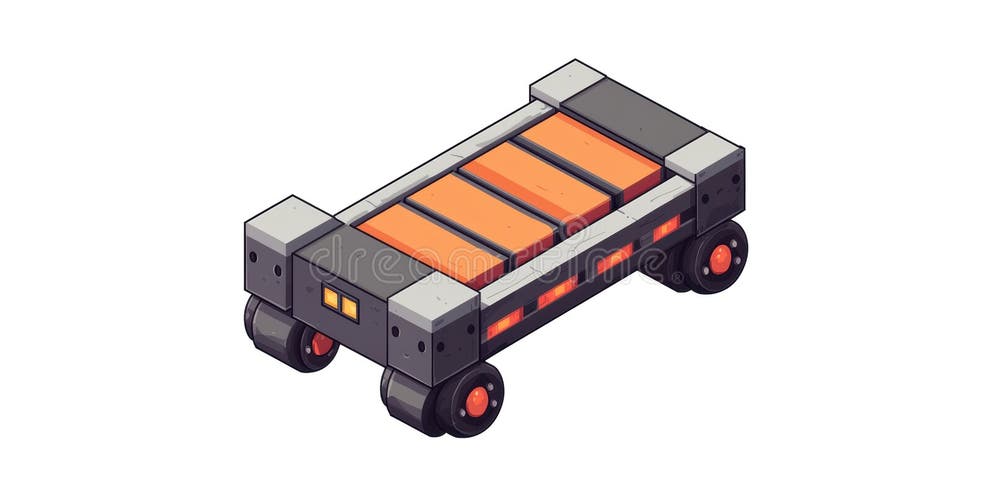 Futuristic Robotic Platform with Wheels. Advanced Technology and ...