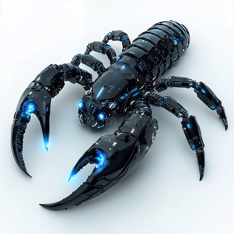 Robotic Scorpion Model Futuristic Design Detailed Render Isolated on ...