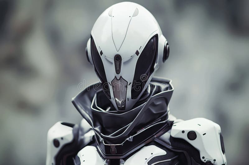Futuristic Robotic Suit Headgear Stock Photo - Image of scifi, advanced ...