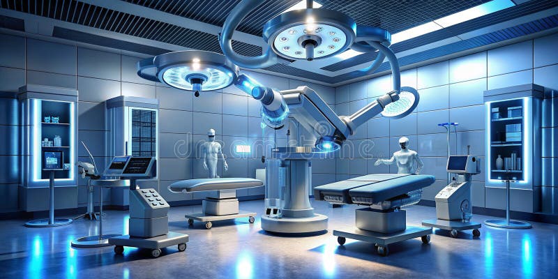 Futuristic Robotic Surgery in a High Tech Operating Room AI-Generated ...