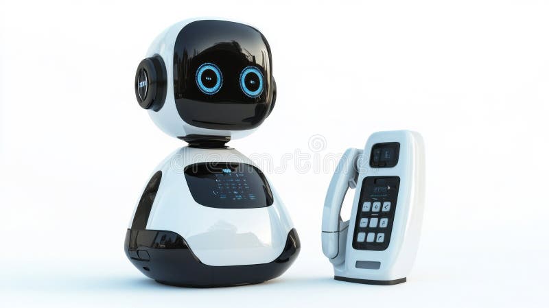 Futuristic Robotic Toy Next To Wireless Phone, Illustrating Ai ...