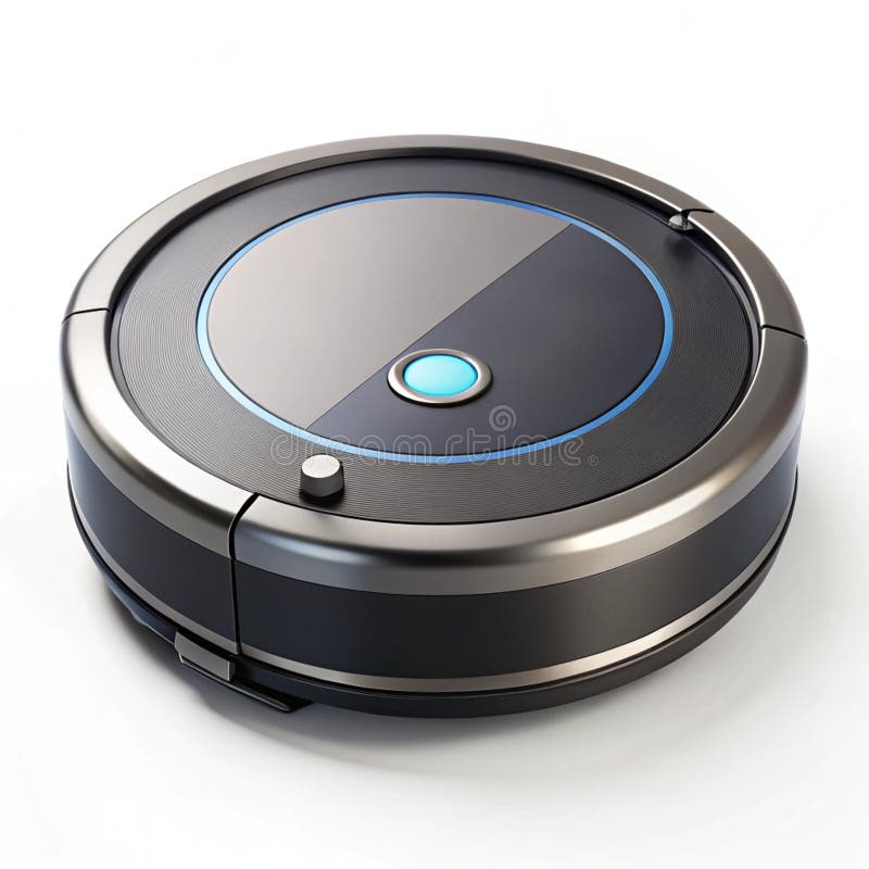 Robotic Vacuum Cleaner with Mapping Sensors Stock Illustration ...