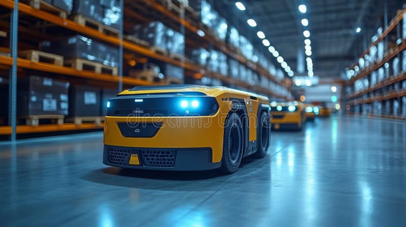 Futuristic Robotic Vehicles Streamline Logistics in a High-tech ...