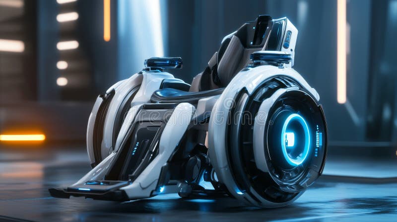 Futuristic Robotic Wheelchair Design with Innovative Technology Stock ...