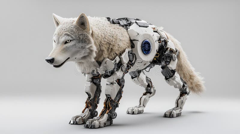 A Futuristic Robotic Wolf Blending Nature and Technology in a ...