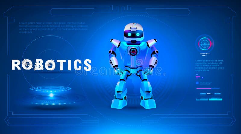 Futuristic robotics banner stock vector. Illustration of design - 287135980