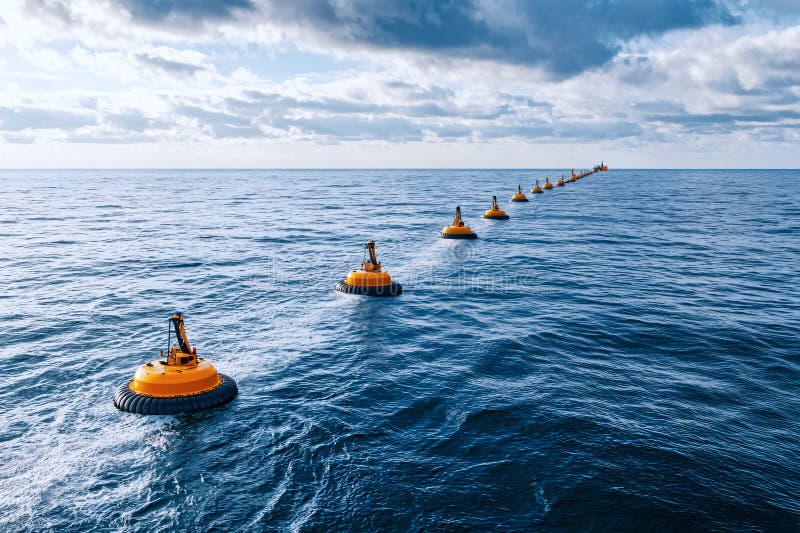 Futuristic Robots Collecting Ocean Waste Highlight Advanced Technology ...