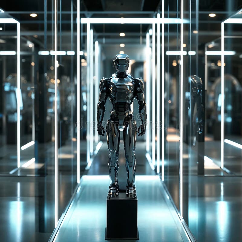 Futuristic robot model stock image. Image of technology - 367854485