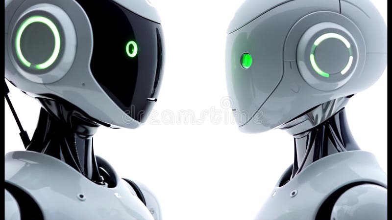 Futuristic Robots: a Glimpse into AI Interaction Stock Video - Video of ...