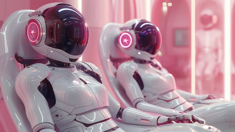 Two Futuristic Robots Battle, Exchanging Blows with Their Mechanical ... Two Futuristic Robots Battle, Exchanging Blows with Their Mechanical ...