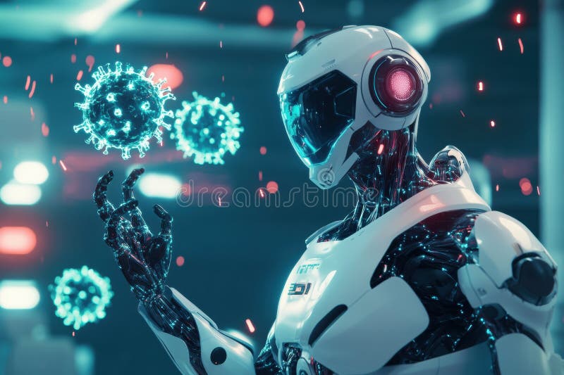 Robots Actively Neutralizing Viruses in a Futuristic Laboratory Setting ...