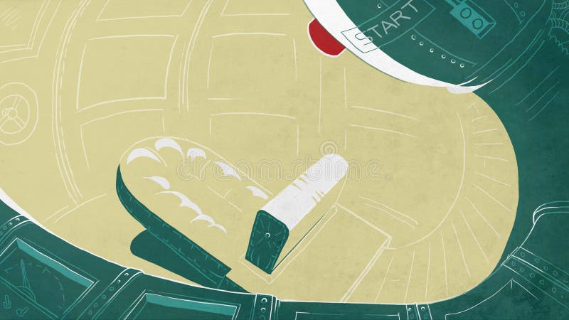 Futuristic rocket cockpit. stock illustration. Illustration of drawing ...