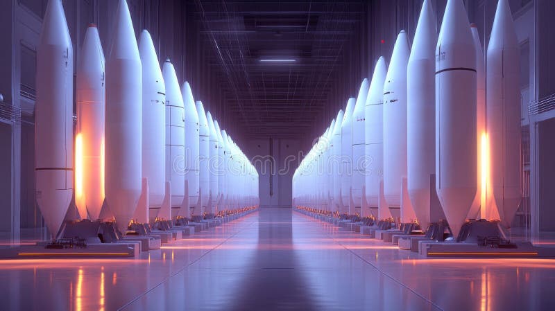 Futuristic Rocket Launch Facility: a Symmetrical Digital Art ...