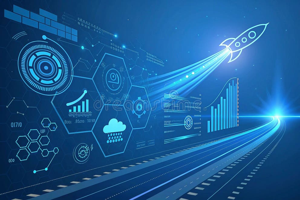 Futuristic Rocket Launching on Digital Highway with Data Analytics ...