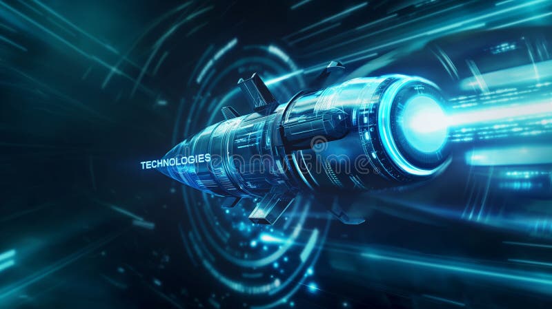 Futuristic Rocket Propelled by Advanced Technologies Stock Image ...