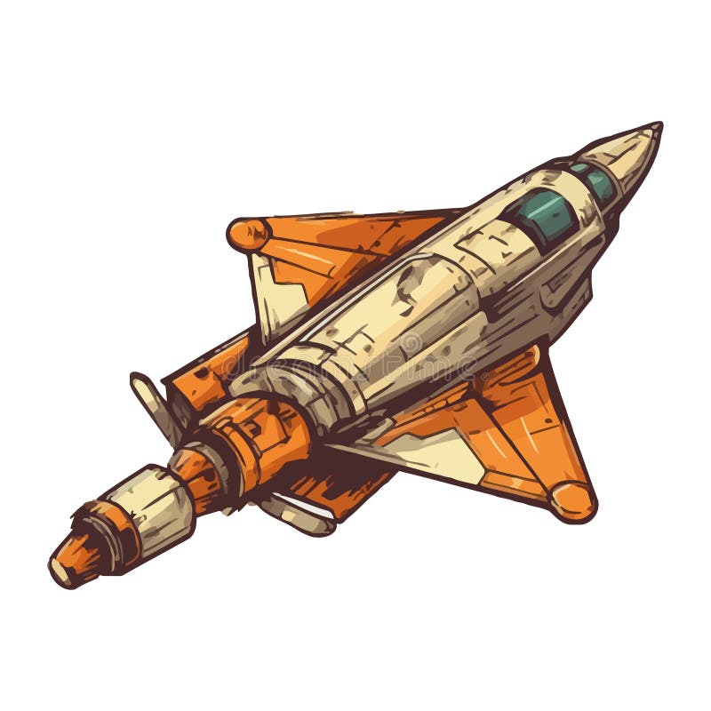 Futuristic Rocket Taking Off Icon Stock Vector - Illustration of ...