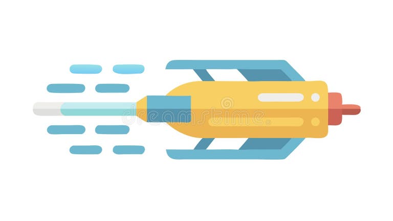 Futuristic Rocket or Torpedo, Rapid Progress, Vector Design Generative ...