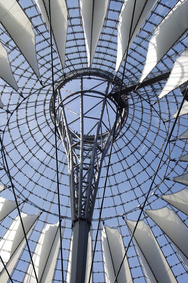 Futuristic Roof, Potsdamer Platz, Berlin, Germany. Stock Image - Image ...