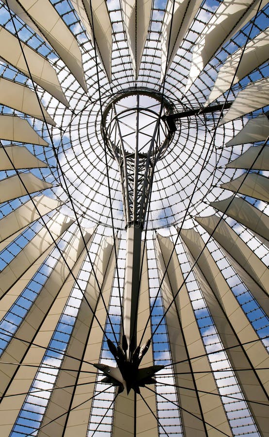 Futuristic Roof at Sony Center Stock Image - Image of cityscape, dome ...