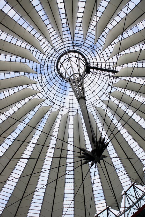 Futuristic Roof at Sony Center, Berlin Stock Photo - Image of germany ...