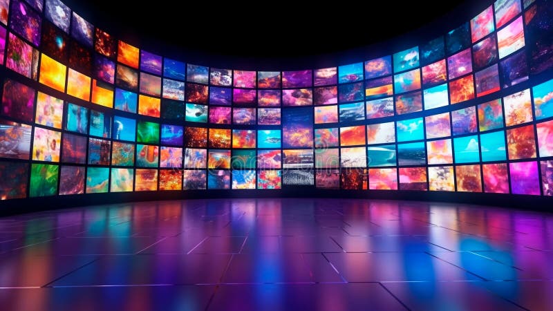 A Futuristic Room Adorned with an Array of Monitors and Screens ...